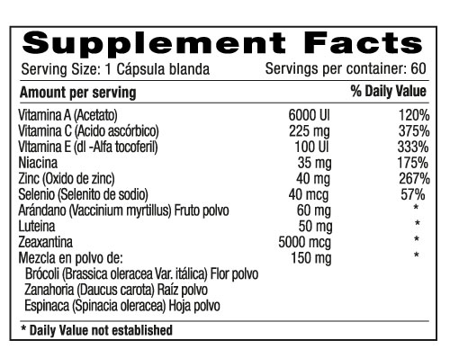 VI Formula With Lutein x 60 Softgels - Tienda Online MNS