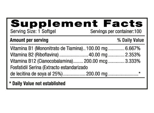 Neur Formula x 100 Softgels - Tienda Online MNS