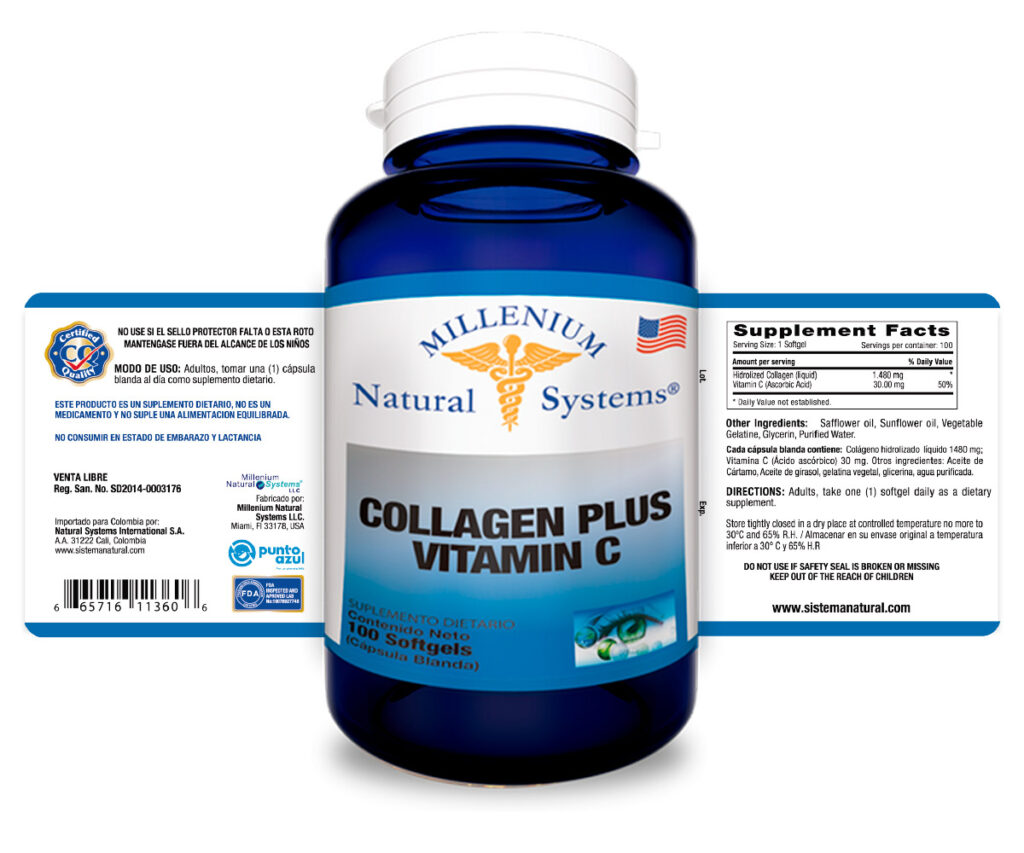 Collagen Plus Vitamin C x 100 Softgels - Tienda Online MNS